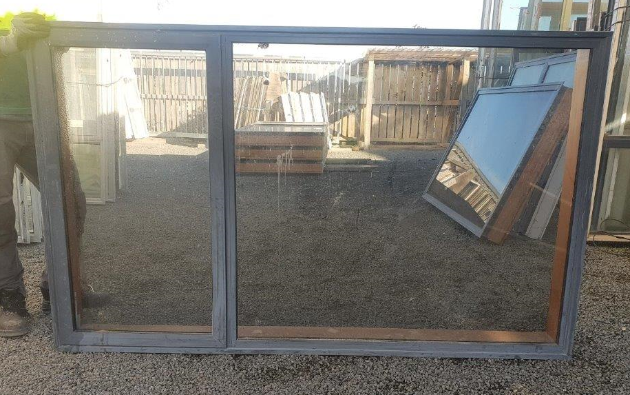 Double Glazed 2000W X 1200H Denim Blue Aluminium Window 1 Opening ...