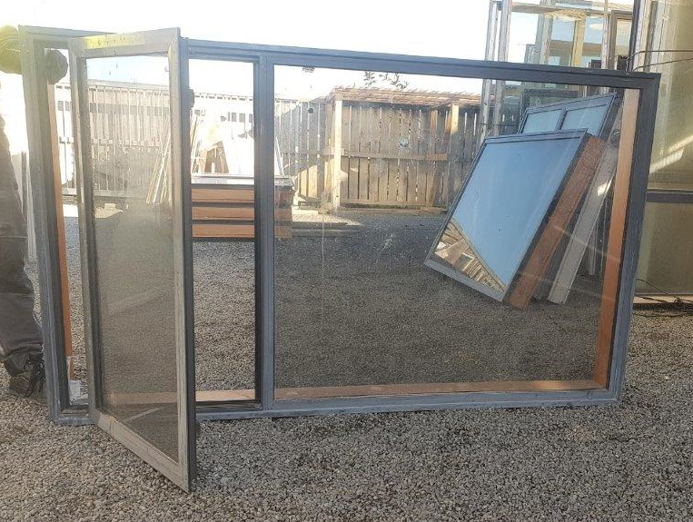 Double Glazed 2000W X 1200H Denim Blue Aluminium Window 1 Opening ...