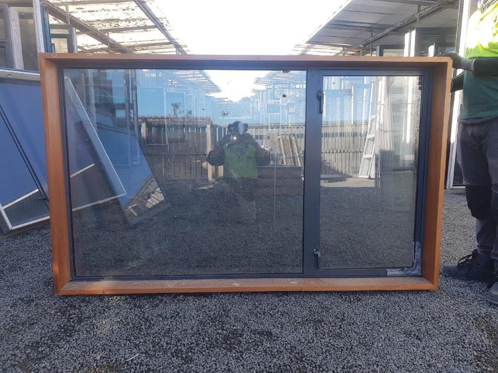 Double Glazed 2000W X 1200H Denim Blue Aluminium Window 1 Opening ...