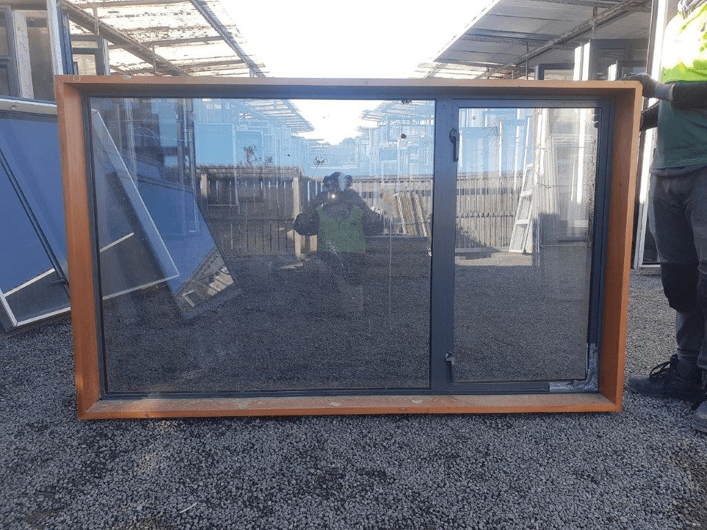 Double Glazed 2000W X 1200H Denim Blue Aluminium Window 1 Opening ...