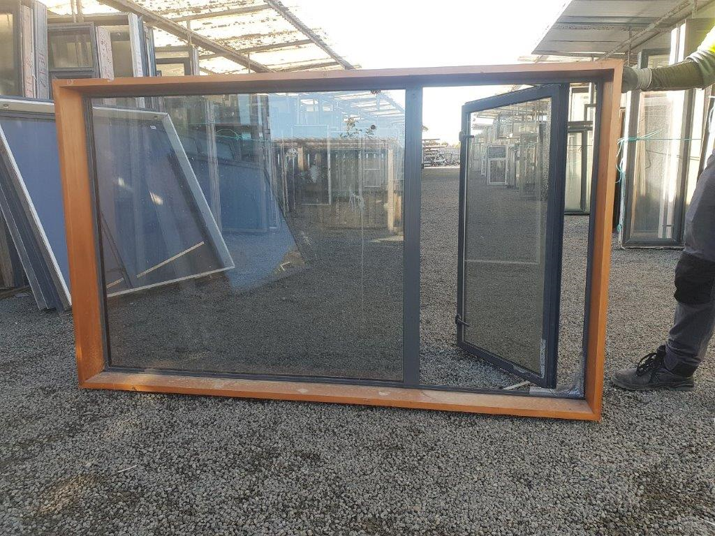 Double Glazed 2000W X 1200H Denim Blue Aluminium Window 1 Opening ...