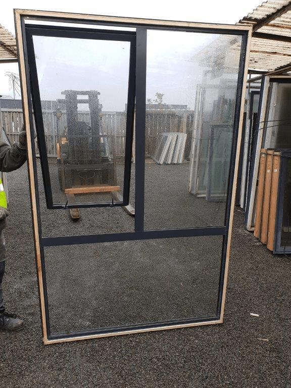 Double Glazed 1400W X 2140H Denim Blue Aluminium Opening Window ...