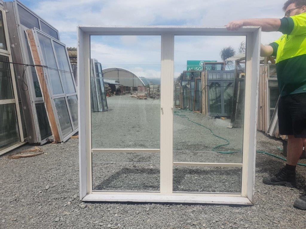 Cream Aluminium Sliding Window Single Glazed | Musgroves Ltd