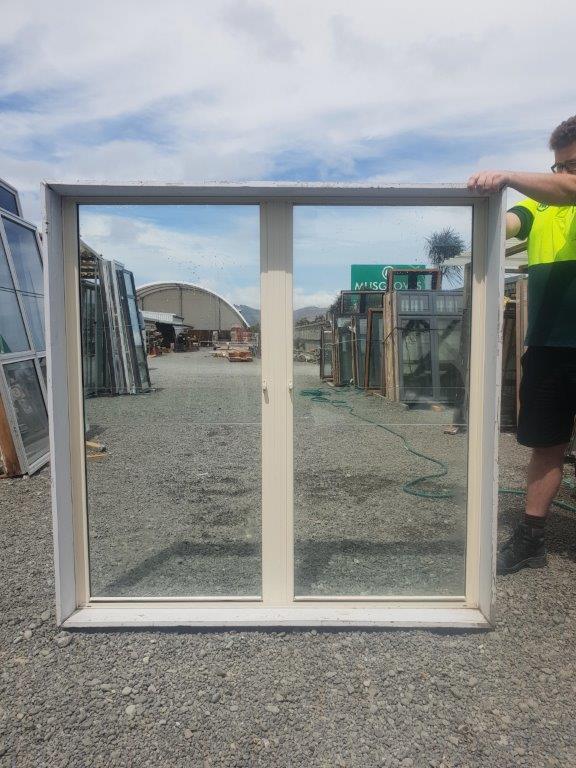 Cream Aluminium Sliding Window Single Glazed | Musgroves Ltd