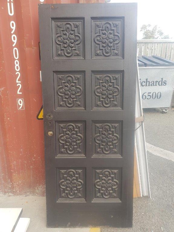External Stained Cedar Decorative Door 805w x 1975h | Musgroves Ltd