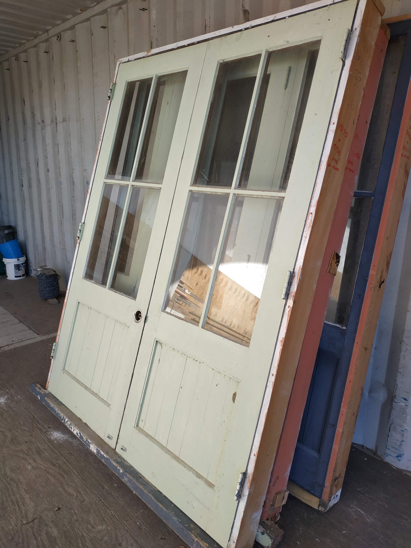 External Cedar / Paint T&G Bottom + 4 Pane French Door | Musgroves Ltd