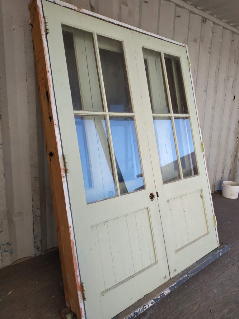 External Cedar / Paint T&G Bottom + 4 Pane French Door | Musgroves Ltd