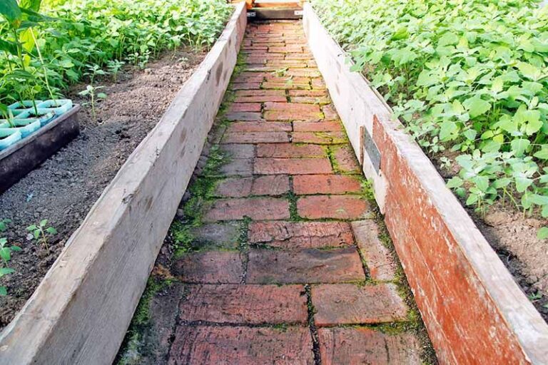 Landscaping with recycled red bricks - Musgroves in Christchurch