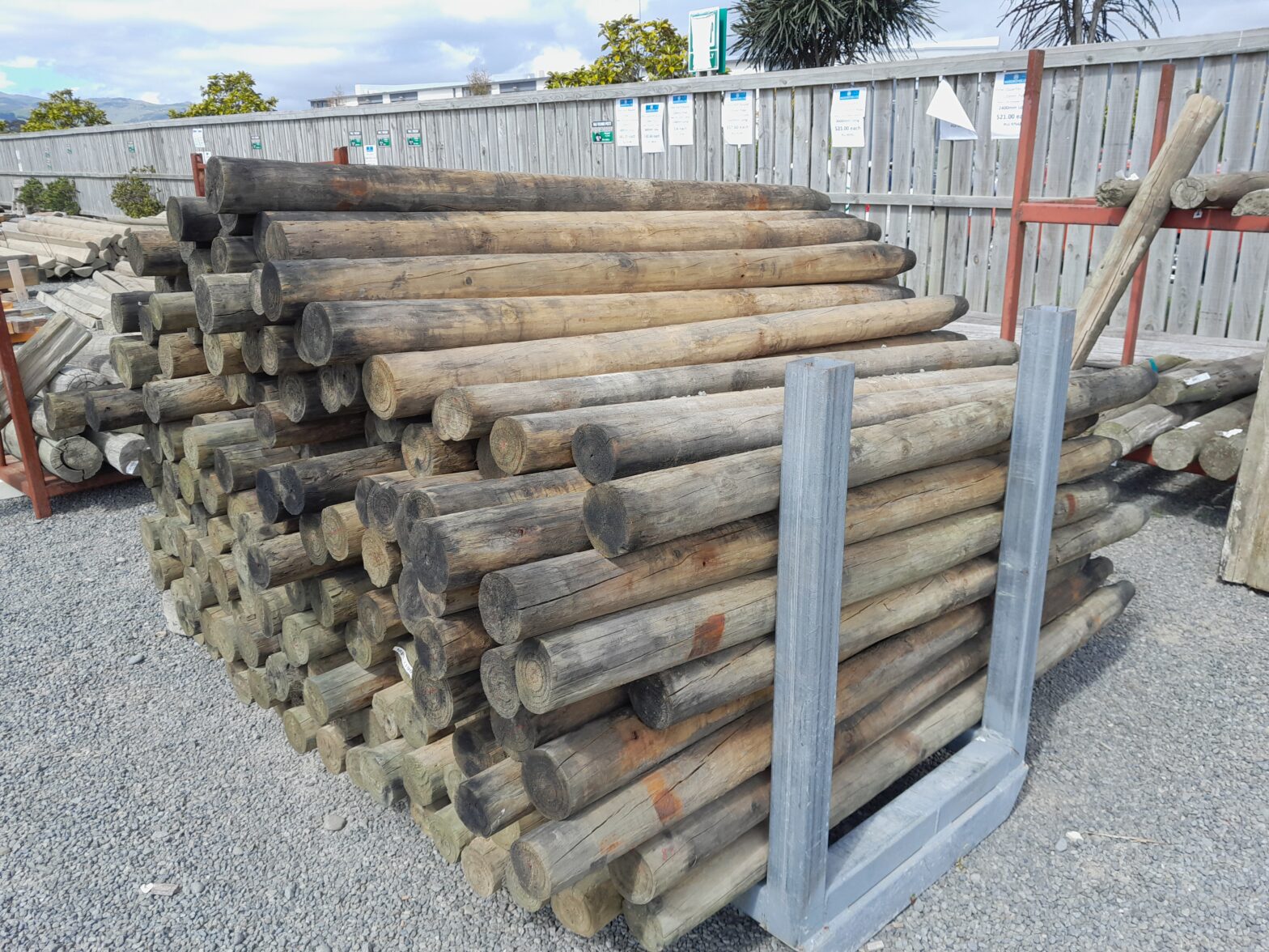 New Pine Post 90-120mm Diameter 1.8m Long | Musgroves Ltd