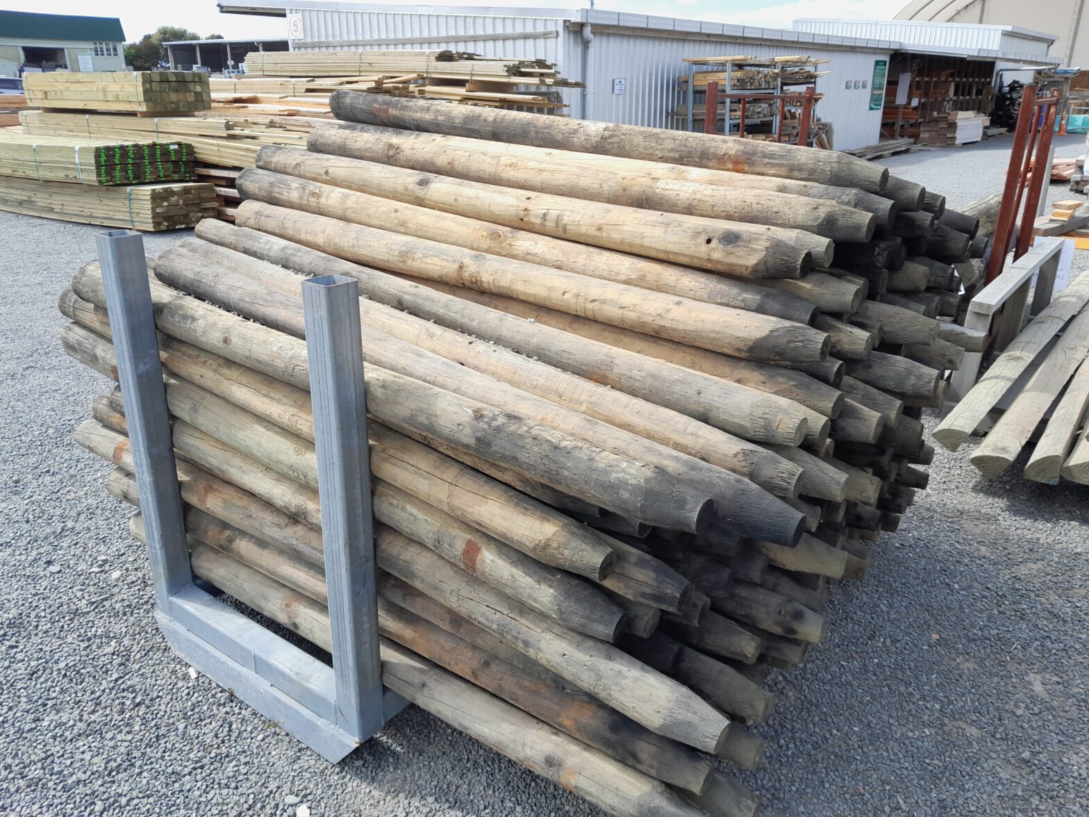 New Pine Post 90-120mm Diameter 1.8m Long | Musgroves Ltd