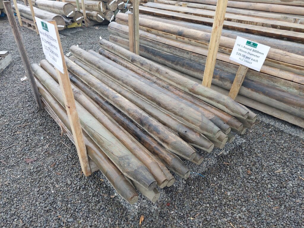 NEW Pine Post H4 2.1m, 100mm Diameter | Musgroves Ltd