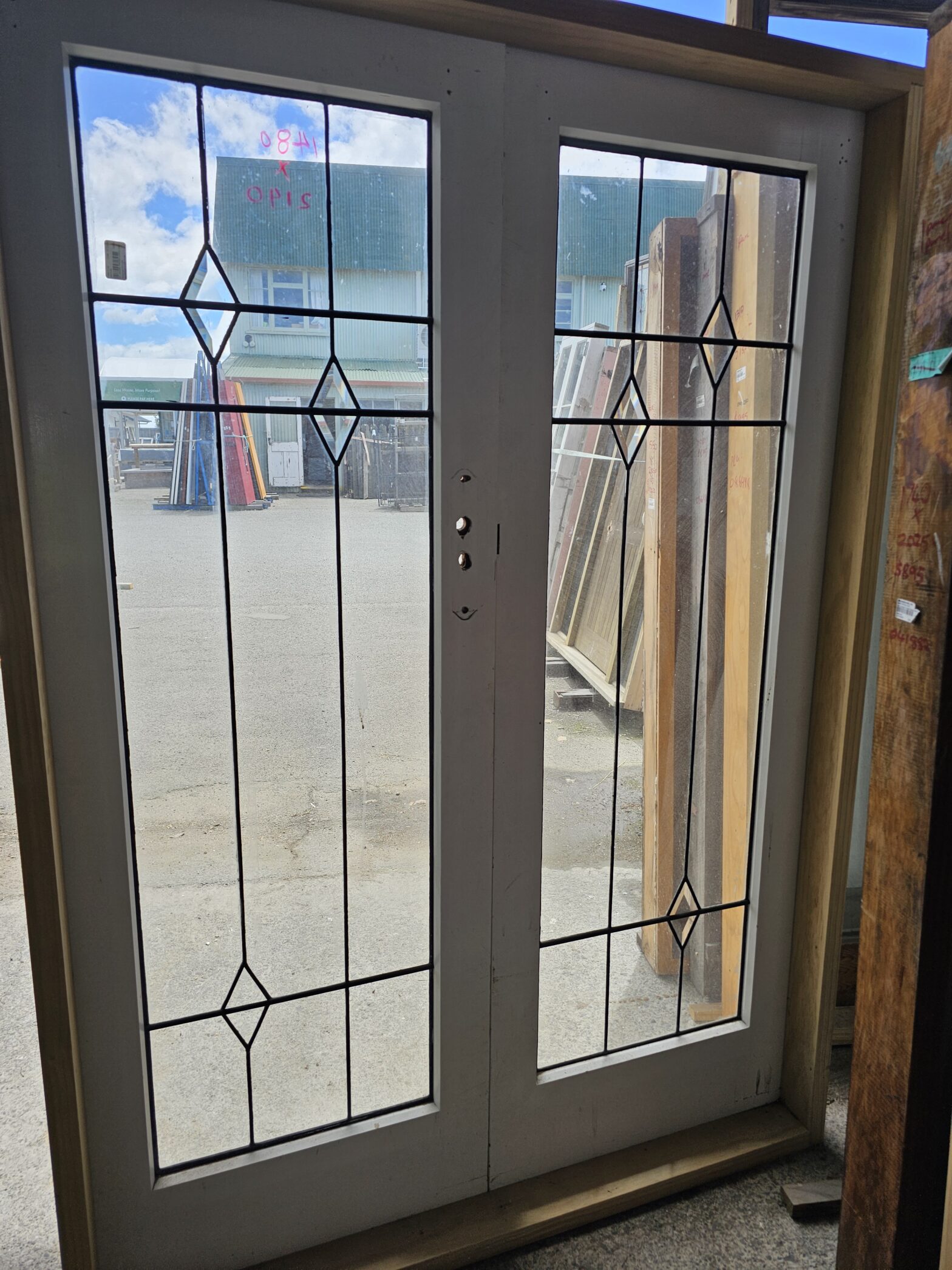 Ext Painted Leadlight French Door | Musgroves Ltd