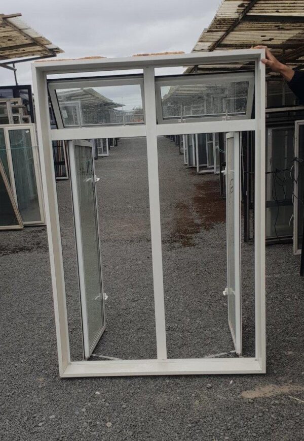 White D/G Aluminium Window 2 Case + 2 Fan Opening | Musgroves Ltd