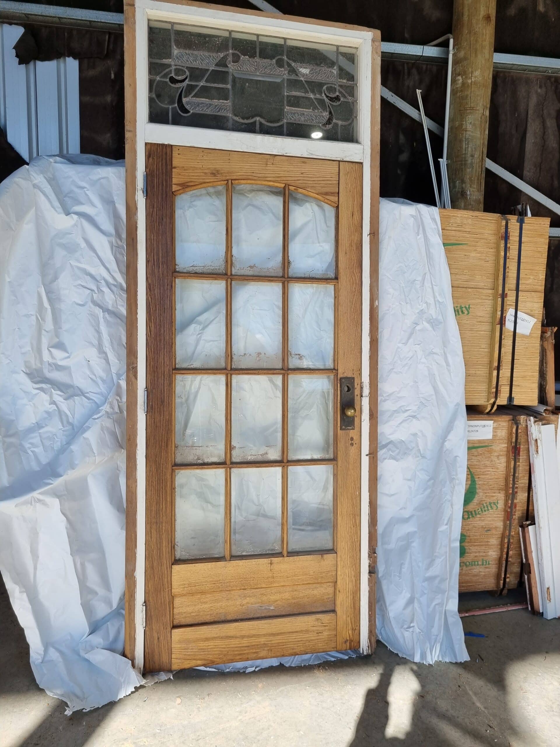 External Oak 12 Pane Colonial Door with TopLite | Musgroves Ltd