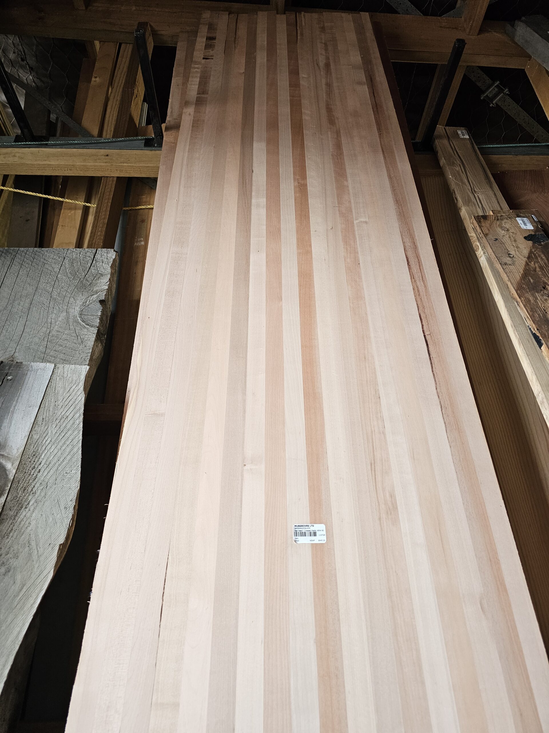 Red Beech Dressed Blank 600x35x3300mm | Musgroves Ltd