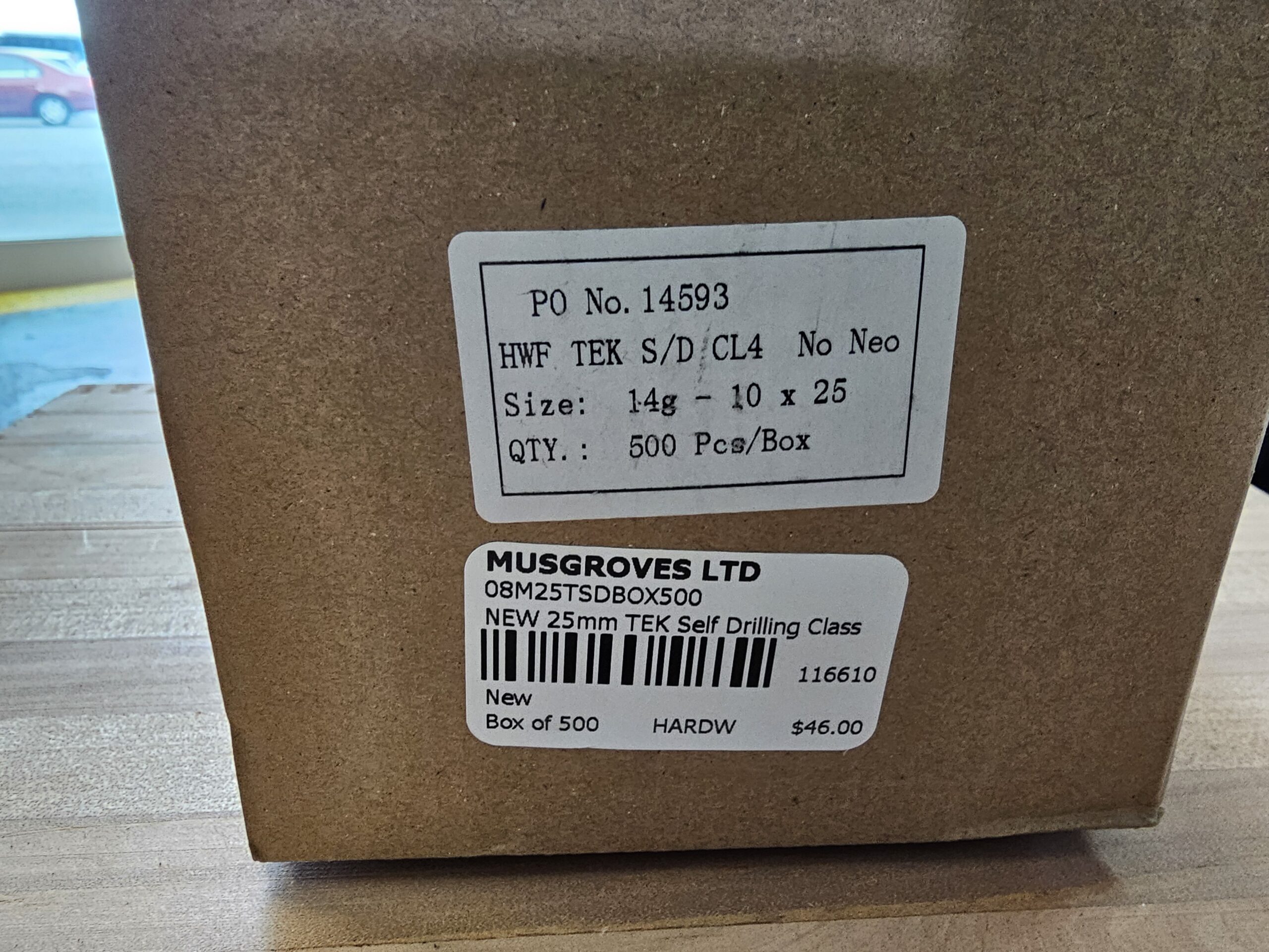 NEW 25mm TEK Self Drilling Screw Box of 500 | Musgroves Ltd