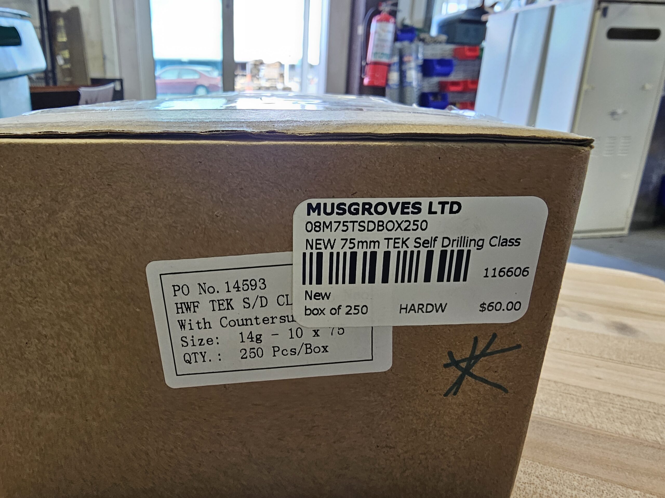 NEW 75mm TEK Self Drilling Screw BOX OF 250 | Musgroves Ltd