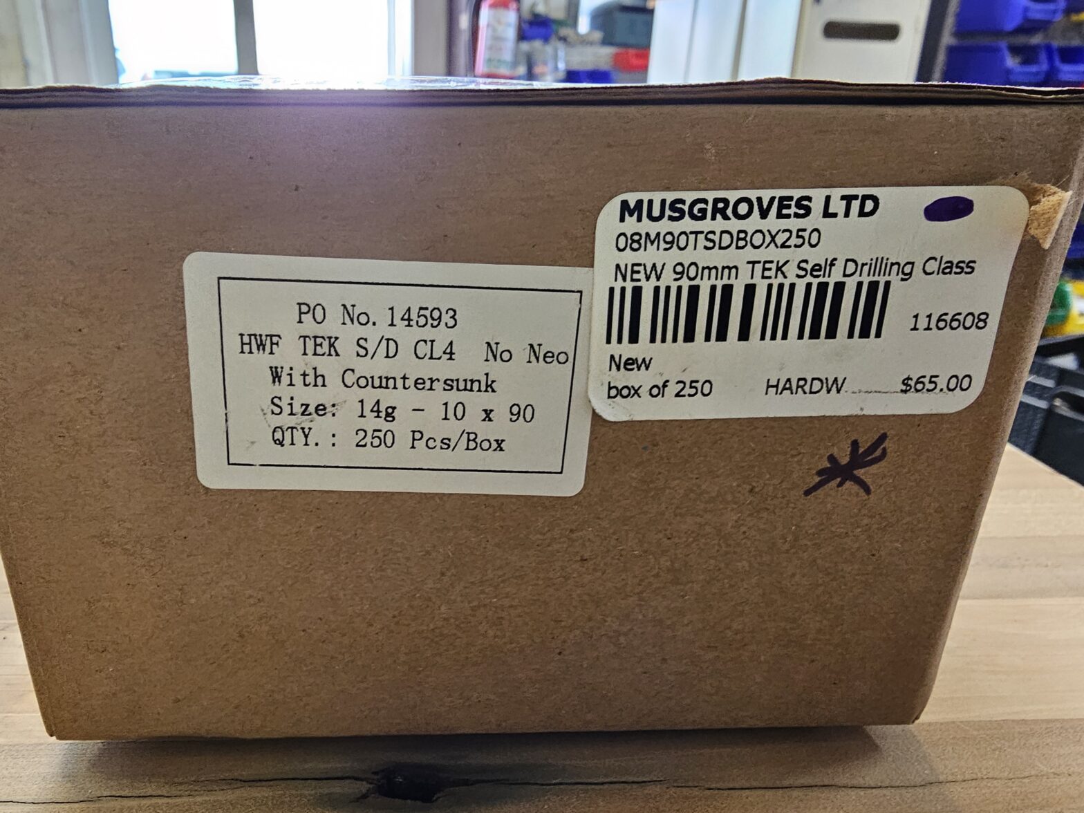 NEW 90mm TEK Self Drilling Screw Box of 200 | Musgroves Ltd