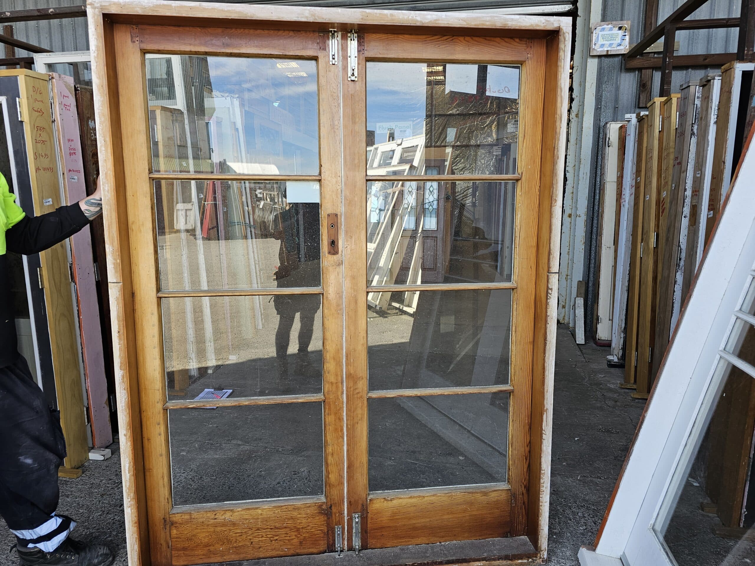 Ext Cedar 4 pane French Door 1580x2060mm | Musgroves Ltd