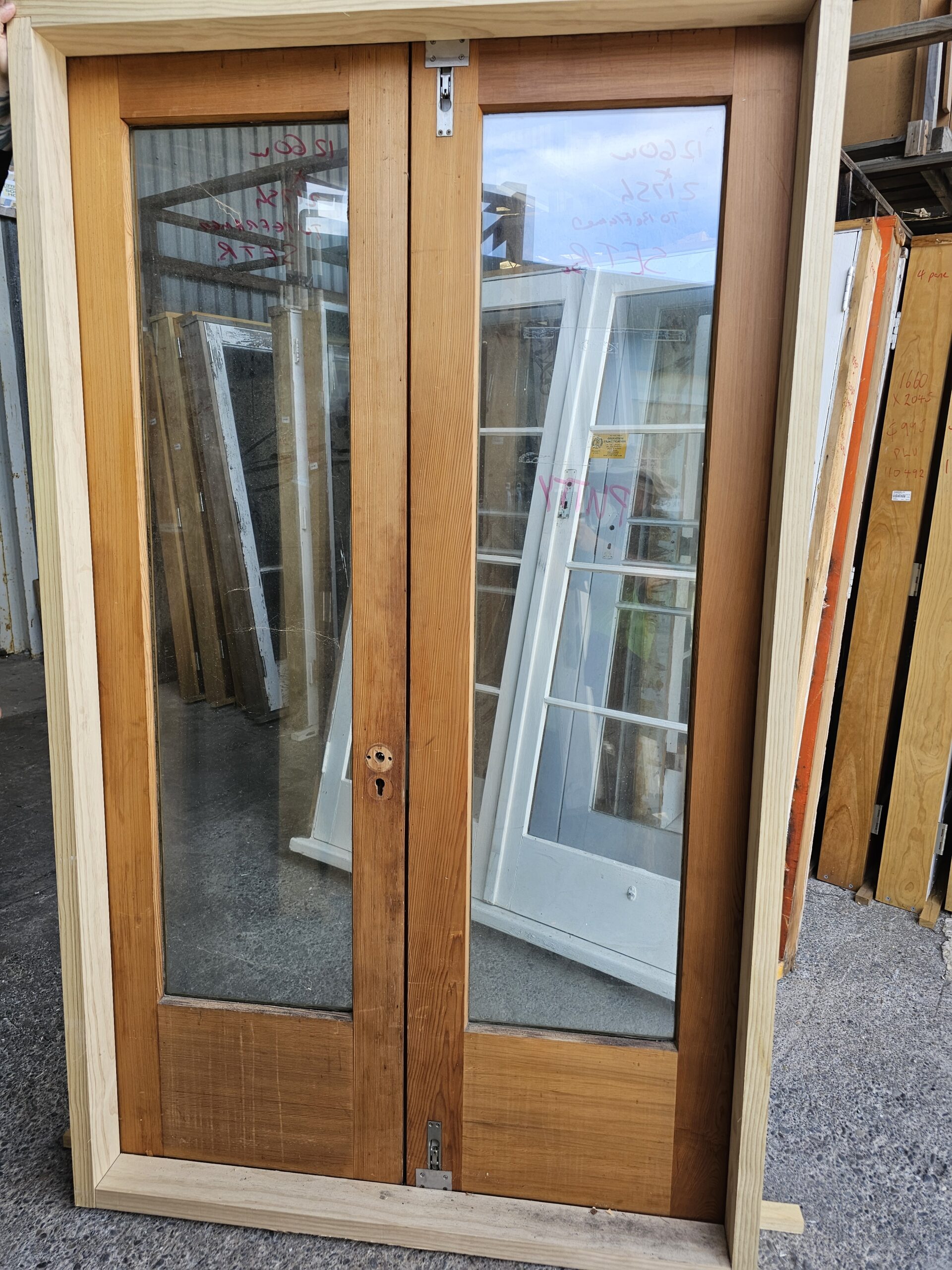 External Cedar 1 Pane Safety Glass French Door | Musgroves Ltd