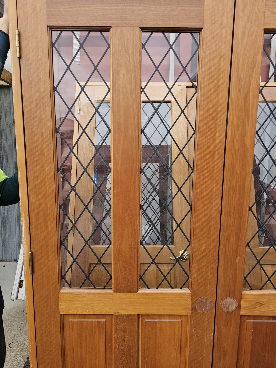 Int Hardwood 2 Panel + 2 Pane French Door | Musgroves Ltd