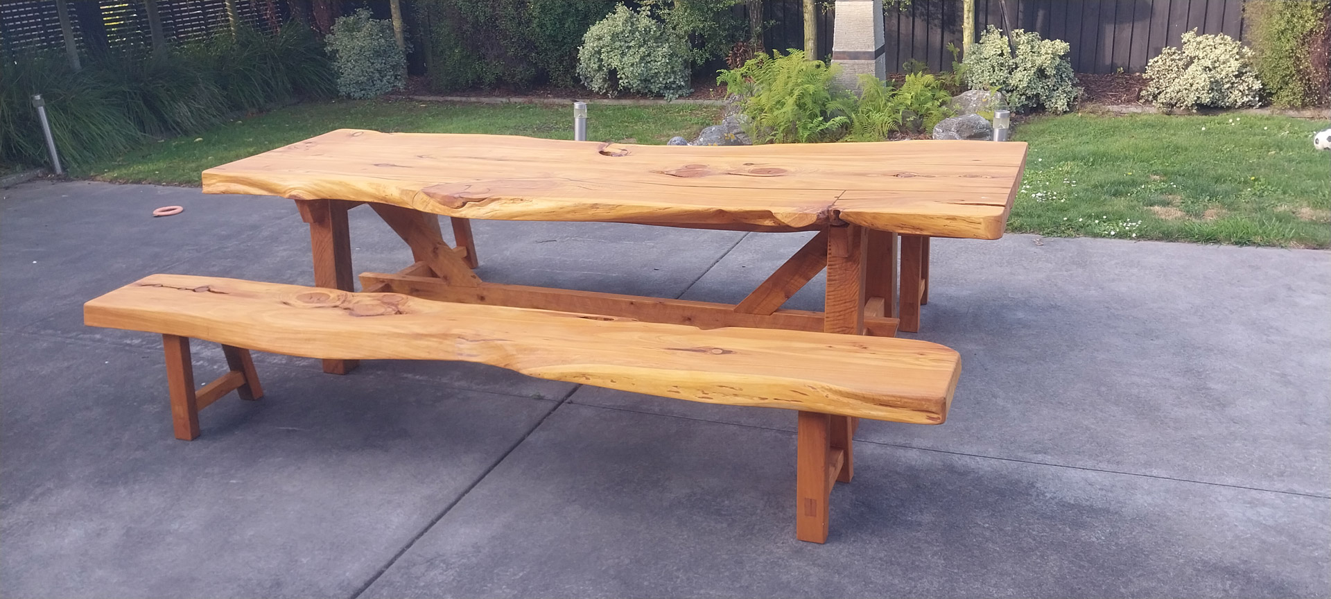 Rustic timber table - Musgroves in Christchurch