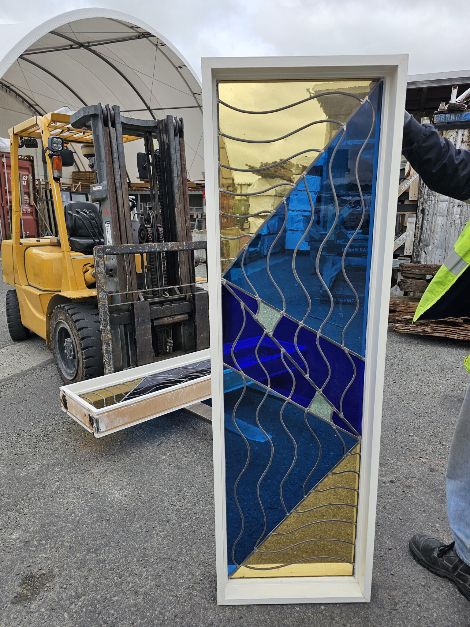 Wooden Leadlight Window with Coloured Glass | Musgroves Ltd