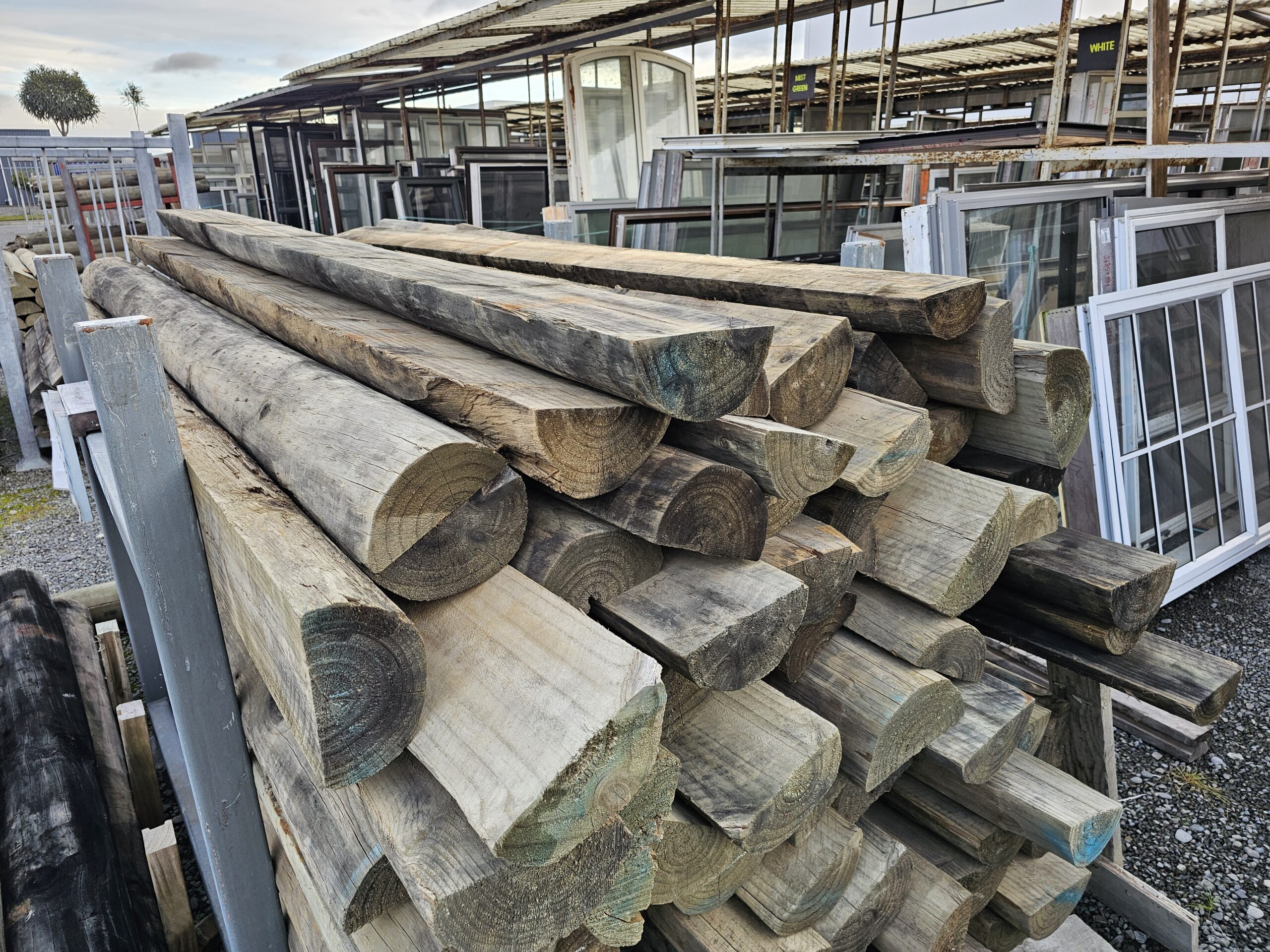 Pine Half Round H4 Post 150-200x2400mm | Musgroves Ltd