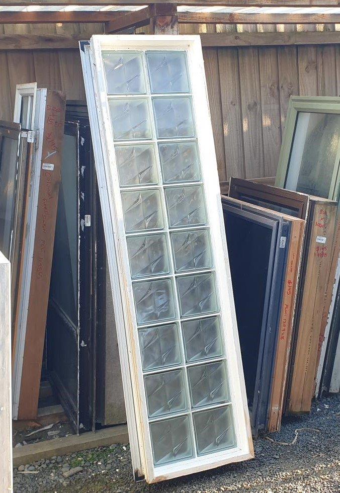 White Fixed Glass Blocks Aluminium Window | Musgroves Ltd